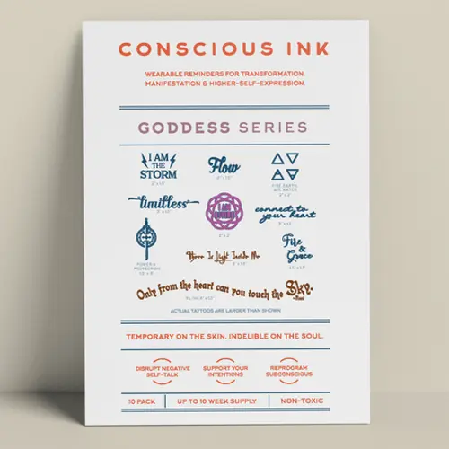CONSCIOUS INK Goddess Variety 10-pack - White