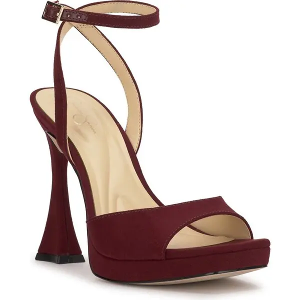 Jessica Simpson Jixte Ankle Strap Platform Sandal - Dark Cherry Supmcs