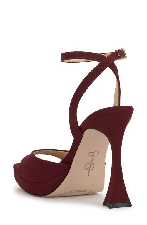 Jessica Simpson Jixte Ankle Strap Platform Sandal - Dark Cherry Supmcs