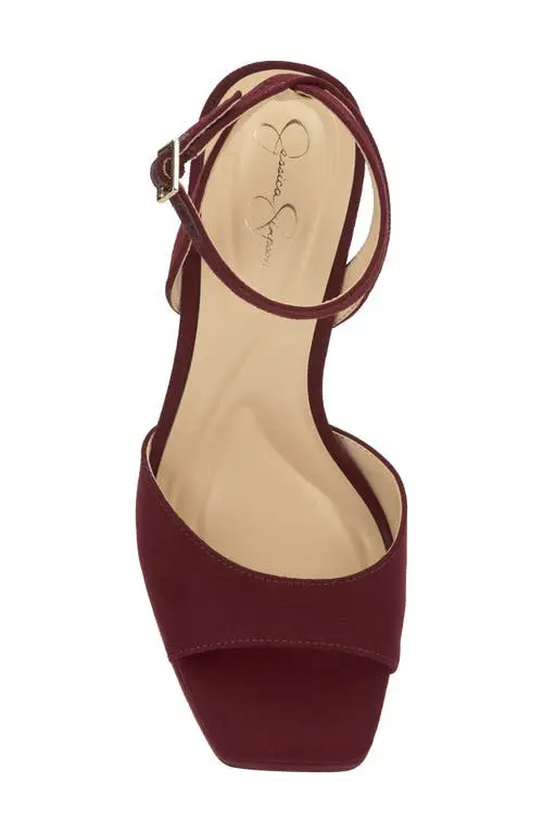 Jessica Simpson Jixte Ankle Strap Platform Sandal - Dark Cherry Supmcs