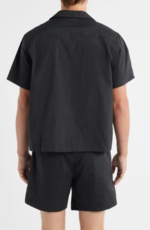 RIZORT Kore Stretch Nylon Camp Shirt - Black