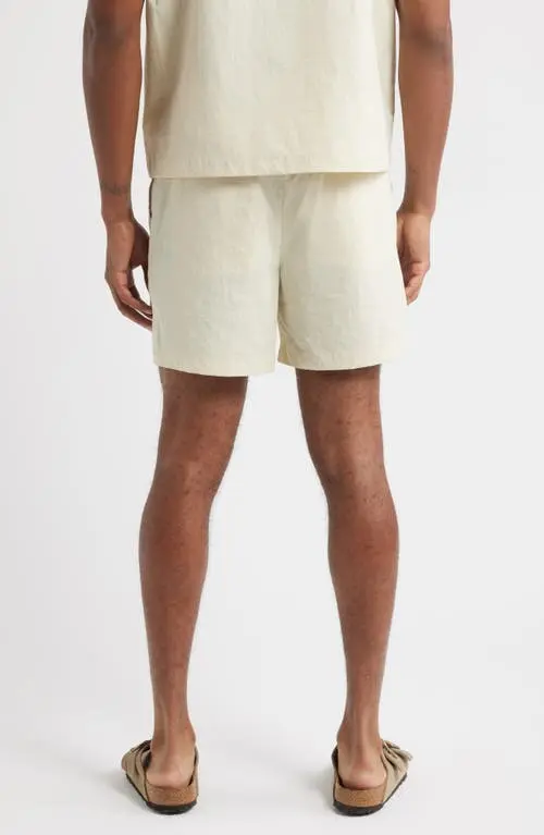 RIZORT Nylon Drawstring Shorts - Cream