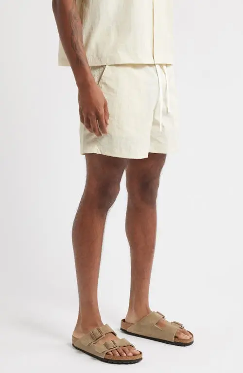 RIZORT Nylon Drawstring Shorts - Cream