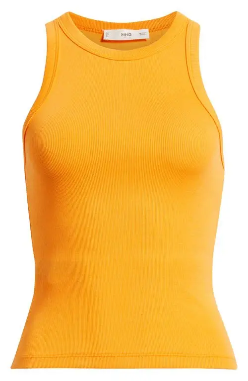 Mango Bonico Rib Tank - Light Pastel Orange