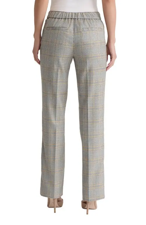 Jones New York Button Tab Plaid Trousers