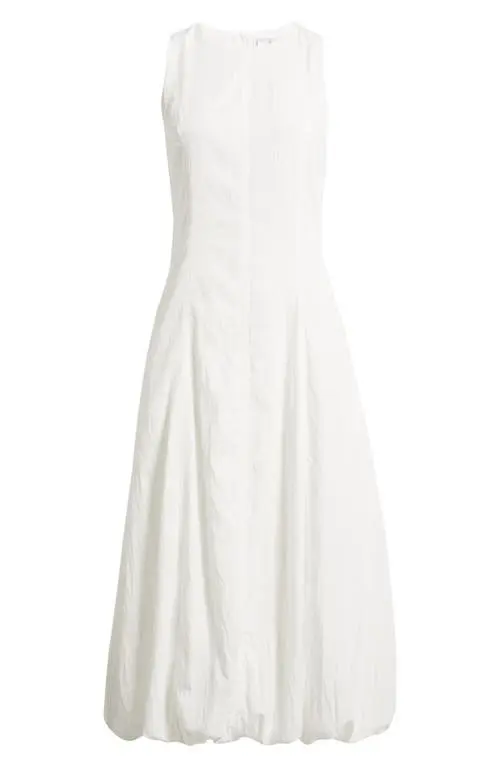 Mango Sleeveless Midi Dress With Bubble Hem - White