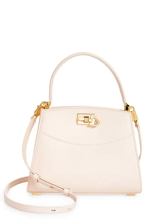FERRAGAMO Small Studio Box Top Handle Bag - Ballet