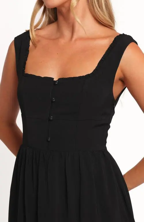 PETAL & PUP Melrose Sleeveless Midi Dress - Black