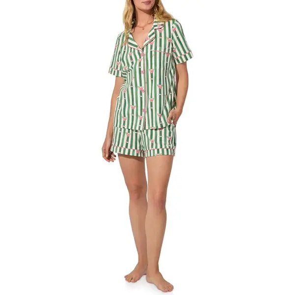 BEDHEAD PAJAMAS Print Jersey Short Pajamas - Martini Oclock