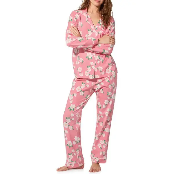 BEDHEAD PAJAMAS Print Jersey Pajamas - Pink Magnolias