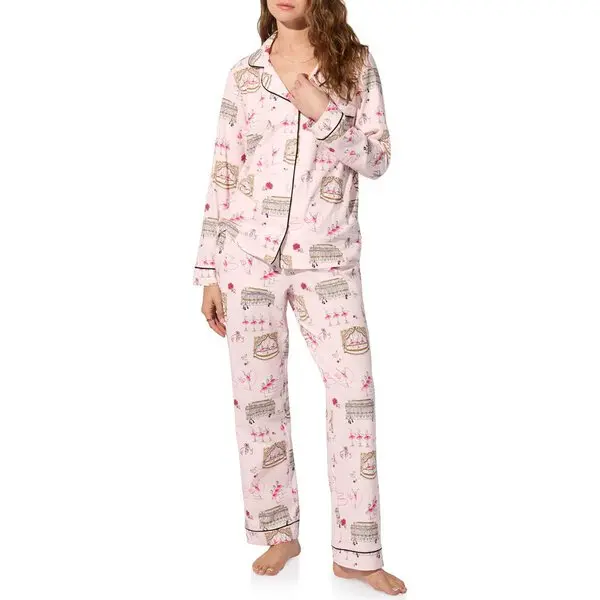 BEDHEAD PAJAMAS Print Jersey Pajamas - Swan Lake