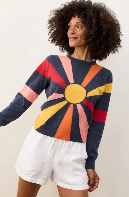 Marine Layer Exploded Sun Icon Crewneck Sweater