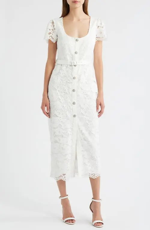 Likely Dilana Belted Lace Maxi Dress