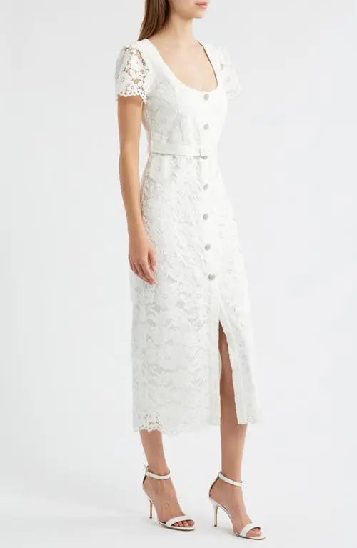 Likely Dilana Belted Lace Maxi Dress