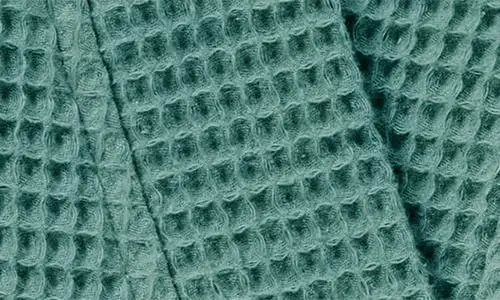 COYUCHI Gender Inclusive Waffle Weave Organic Cotton Robe - Spruce