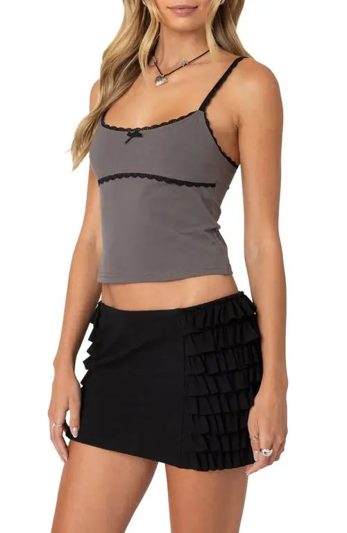 EDIKTED Lace Trimmed Camisole - Gray