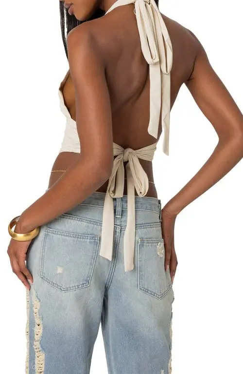 EDIKTED Open Back Halter Top