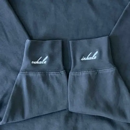 CONSCIOUS INK Inhale/exhale Embroidered Sweatshirt And Manifestation Kit - Black