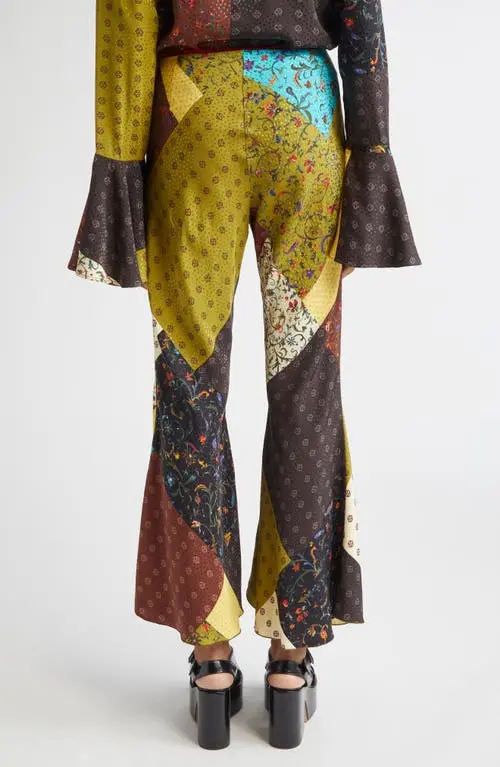 SIEDRES Jeslynn Patchwork Print Flare Pants