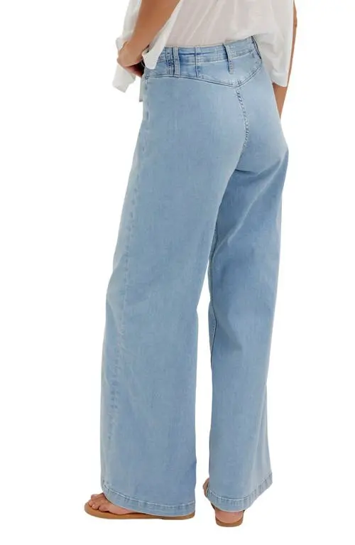 Free People We The Free Libre Front Yoke Wide Leg Jeans - Palermo
