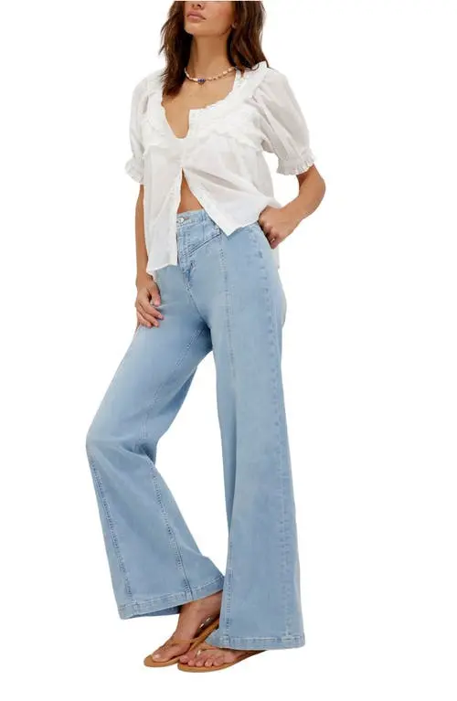 Free People We The Free Libre Front Yoke Wide Leg Jeans - Palermo