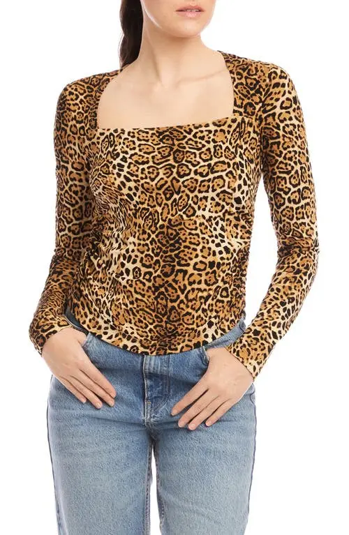 Fifteen Twenty Cady Animal Print Top