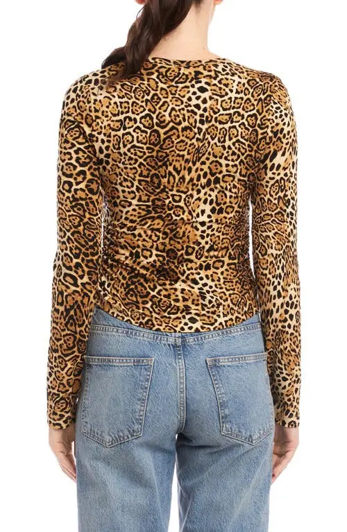 Fifteen Twenty Cady Animal Print Top