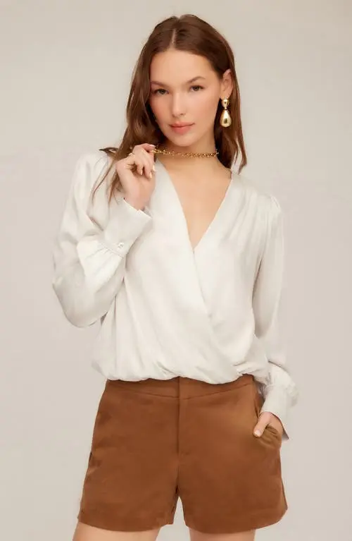 Fifteen Twenty Ines Drape Front Top