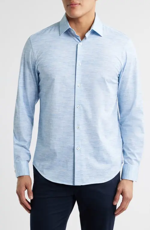 Bugatchi James Ooohcotton® Space Dye Button-up Shirt - Blue/white