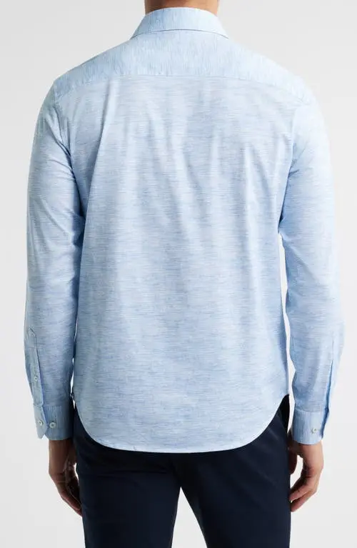 Bugatchi James Ooohcotton® Space Dye Button-up Shirt - Blue/white