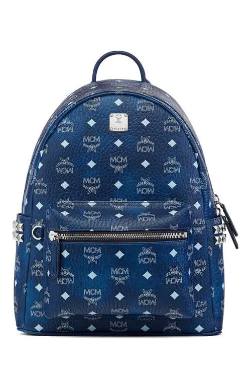 Mcm Stark Side Studs Backpack - Blue