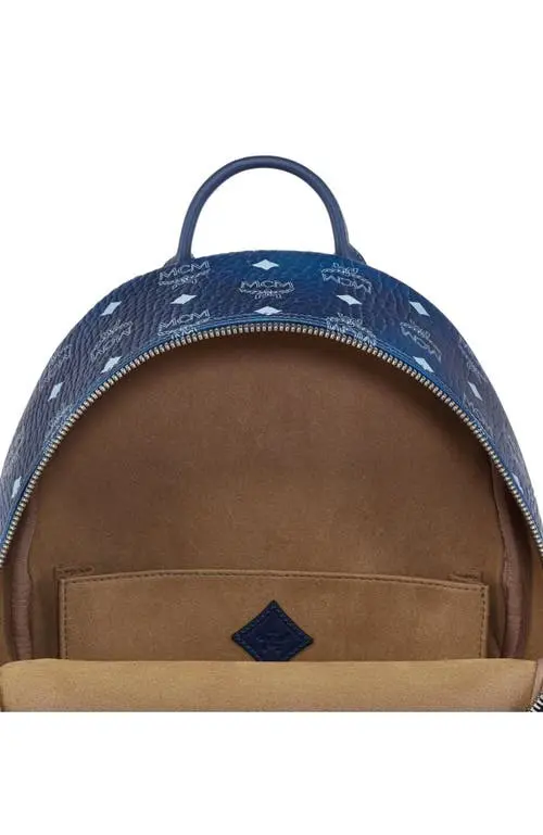 Mcm Stark Side Studs Backpack - Blue
