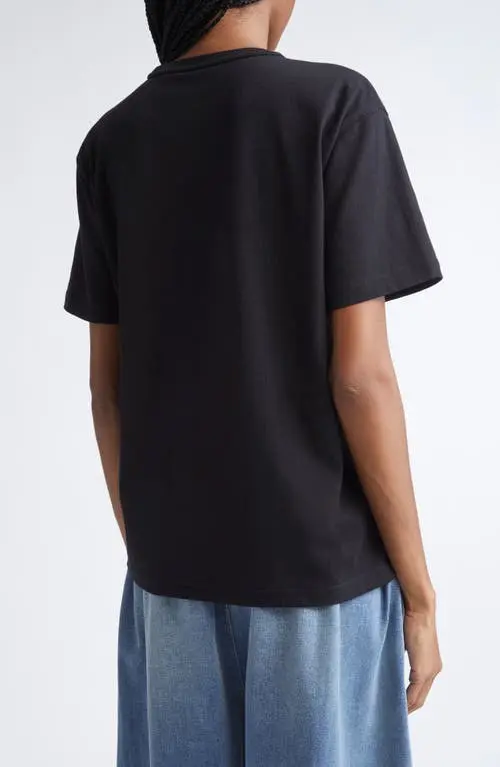 Alexander Wang Puff Logo Cotton Jersey T-shirt - Black