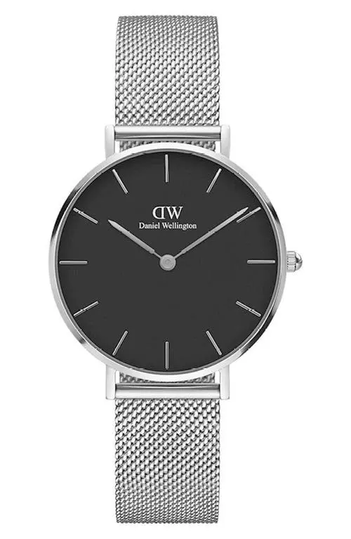 DANIEL WELLINGTON Classic Petite Mesh Strap Watch - Silver