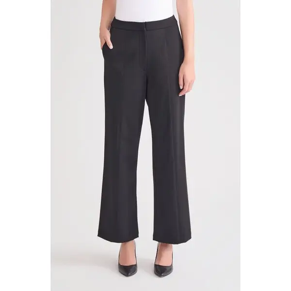 Misook Seamed Wide Leg Pants - Black