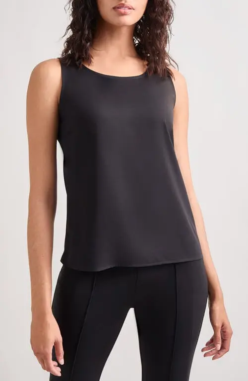 Misook Scoop Neck Tank - Black