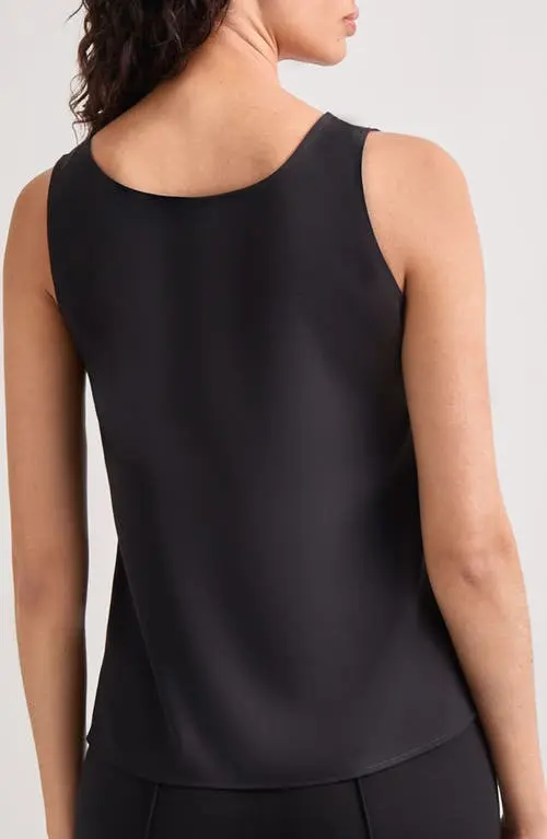 Misook Scoop Neck Tank - Black