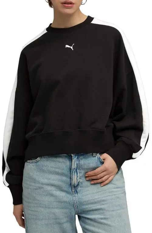 PUMA T7 Oversize Crewneck Sweatshirt - Puma Black