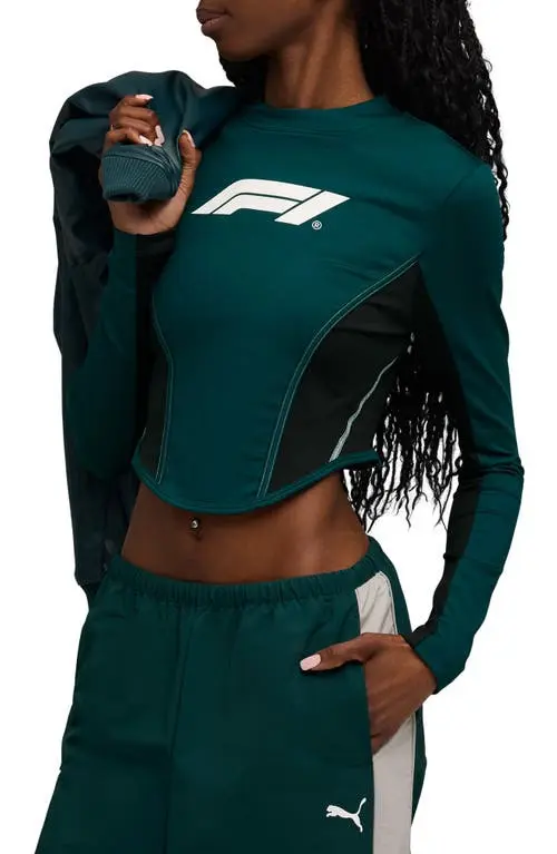 PUMA Formula 1® Long Sleeve Racing Top - Green Terrain