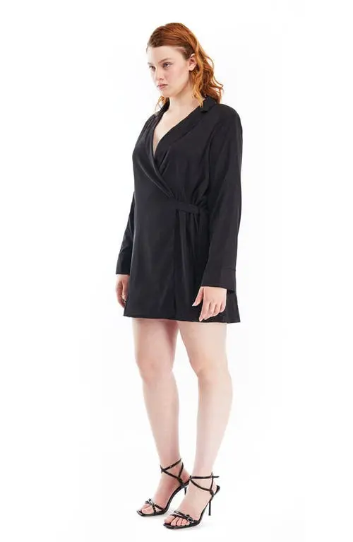 MOTHER OF ALL Phoebe Blazer Mini Dress - Black