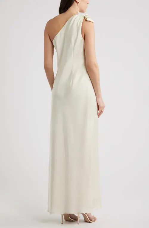 Chelsea28 Bow One-shoulder Maxi Dress - Ivory