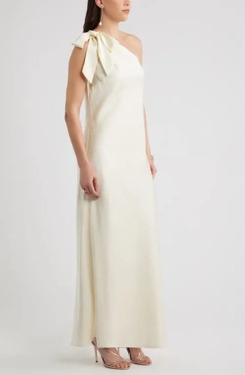 Chelsea28 Bow One-shoulder Maxi Dress - Ivory