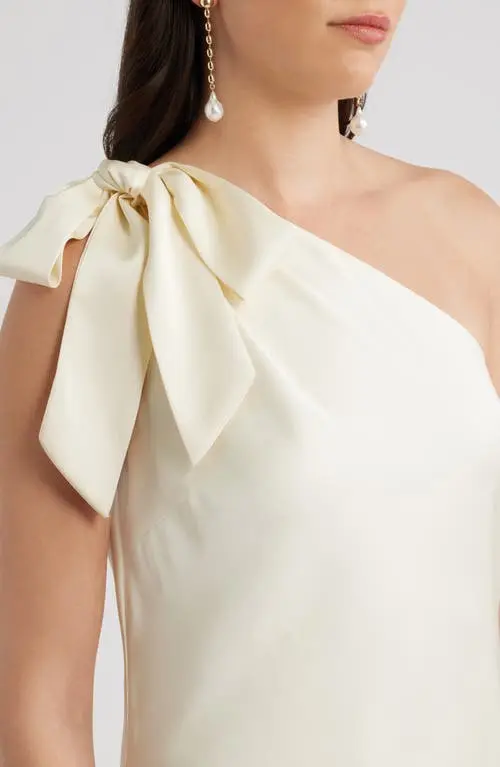 Chelsea28 Bow One-shoulder Maxi Dress - Ivory
