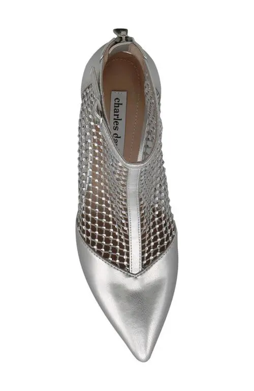Charles By Charles David Arnie Crystal Embellished Bootie - Silver