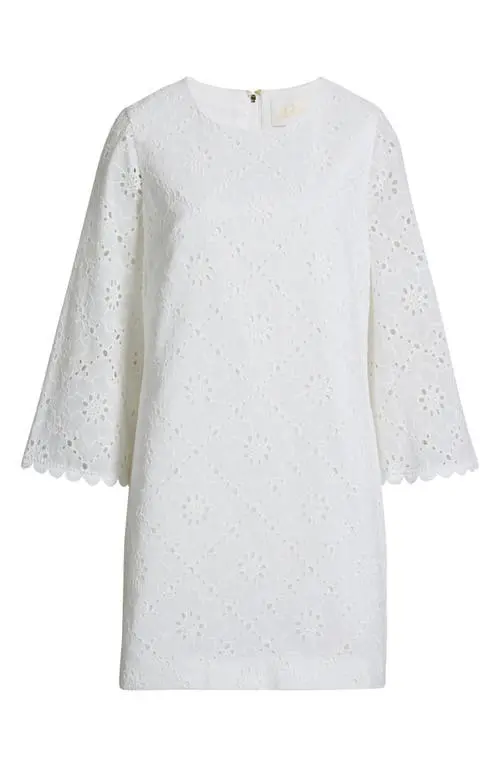 eyelet embroidered shift dress Eyelet Embroidered Shift Mini Dress main image 1