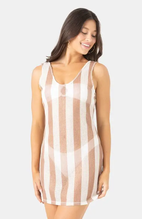 Roxy Stripe Sheer Cover-up Dress
