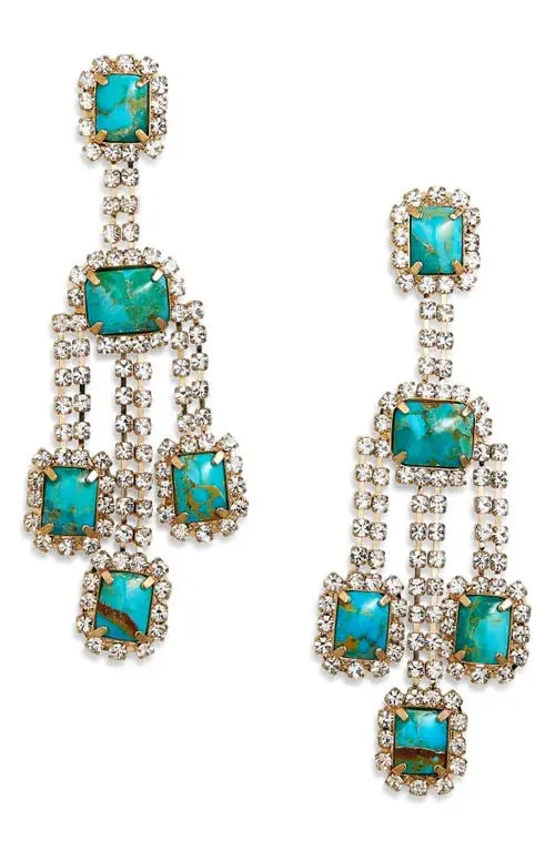 Gas Bijoux Leonor Drop Earrings - Blue Green