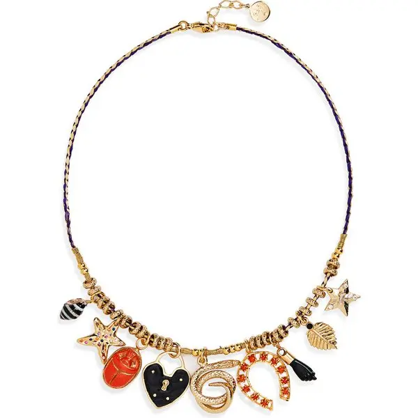Gas Bijoux Bellagio Mixed Charm Choker Necklace - Black