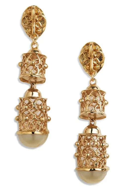 Gas Bijoux Acelosia Drop Earrings - Pearl