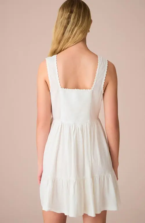 Next Embroidered Cotton Jersey Fit & Flare Dress In White - 60% Off |  Editorialist
